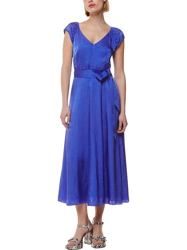 Whistles Arie Twist Front Dress - Cobalt Blue