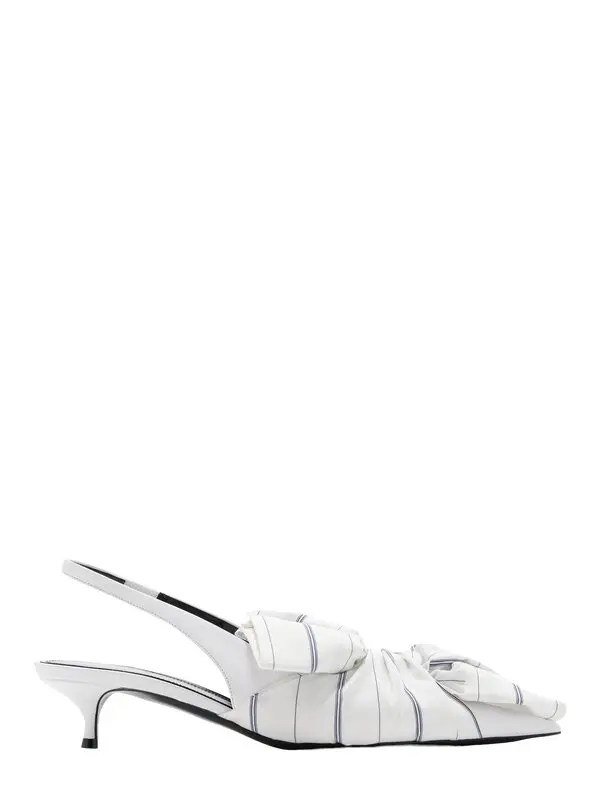 Balenciaga Tie-detailed Slingback Pumps - Blue