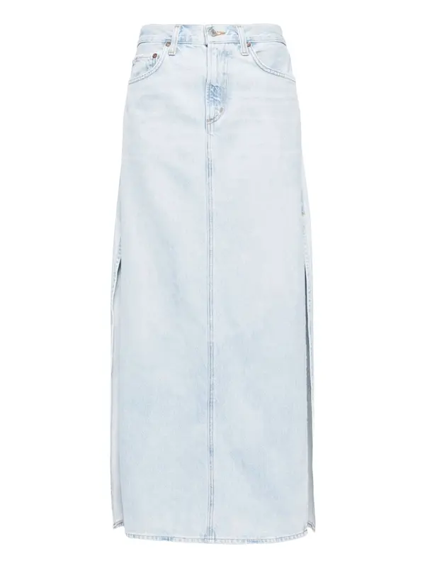 AGOLDE Astrid Denim Maxi Skirt - Blue