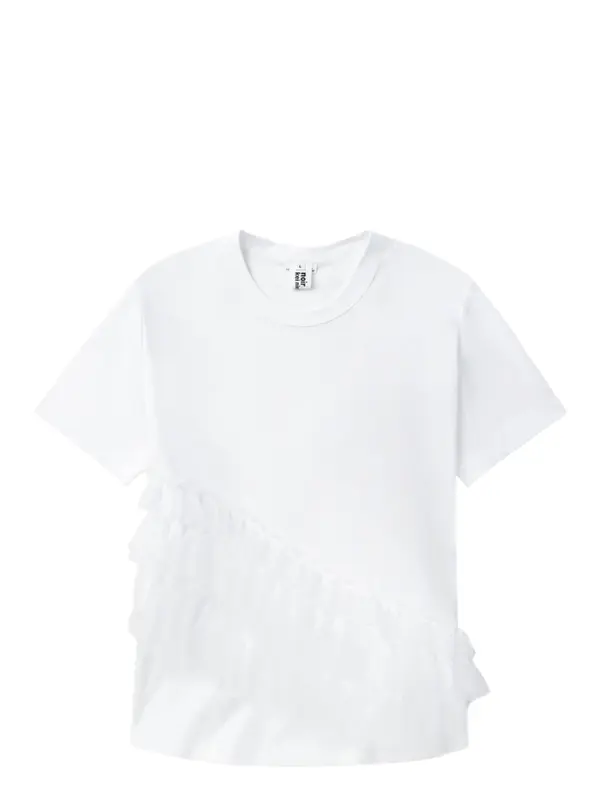 Noir Kei Ninomiya Ruffled T-shirt - White