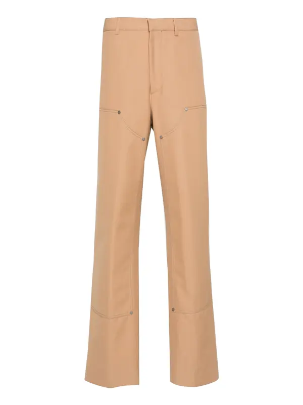 Palm Angels Straight Trousers - Neutrals