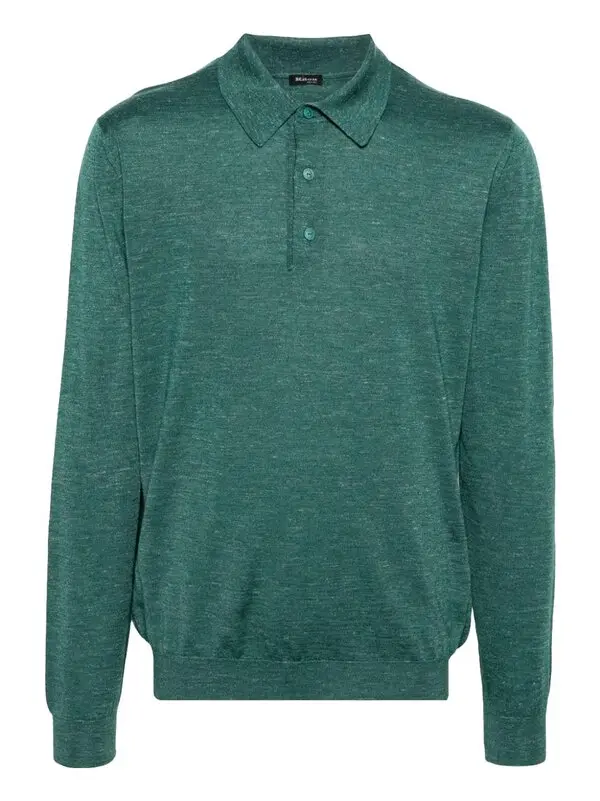 Kiton Fine Knit Polo Shirt - Green