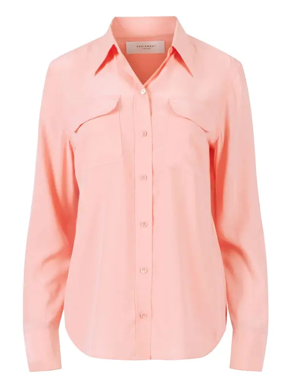 Equipment Signature Silk Shirt - Pink
