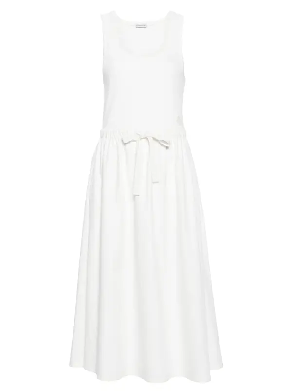 Moncler Drawstring-waist Midi Dress - White