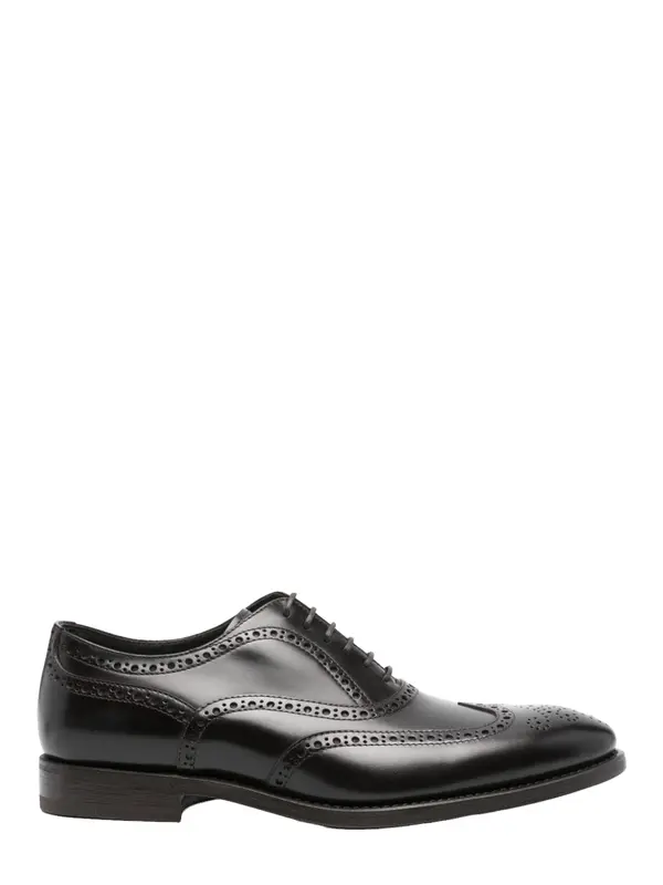 HENDERSON BARACCO Perforated Leather Oxford Shoes - Brown
