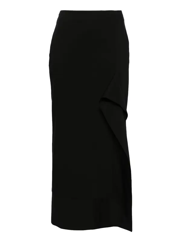 V:PM ATELIER Satine Pencil Midi Skirt - Black