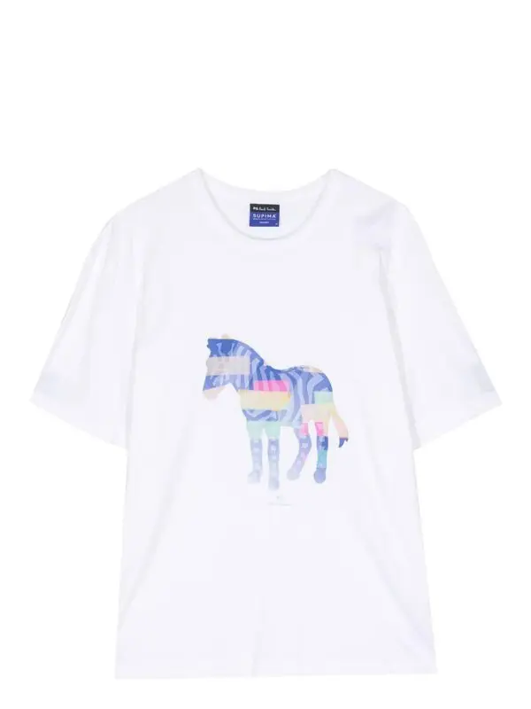 Paul Smith Zebra-print Cotton T-shirt - White