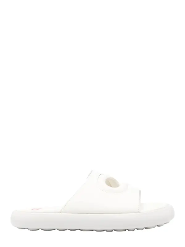 Camper Pelotas Flota Twins Leather Slides - White