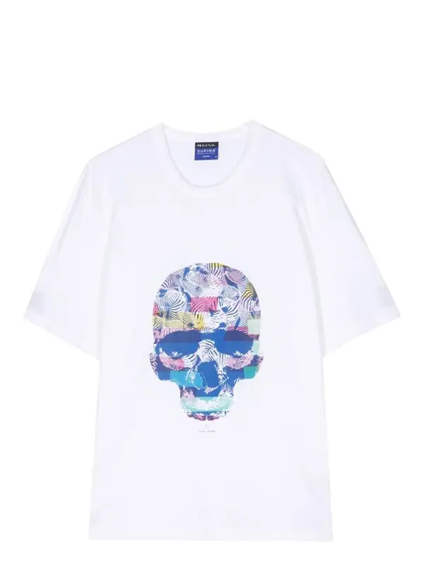 Paul Smith Skull-print Cotton T-shirt - White