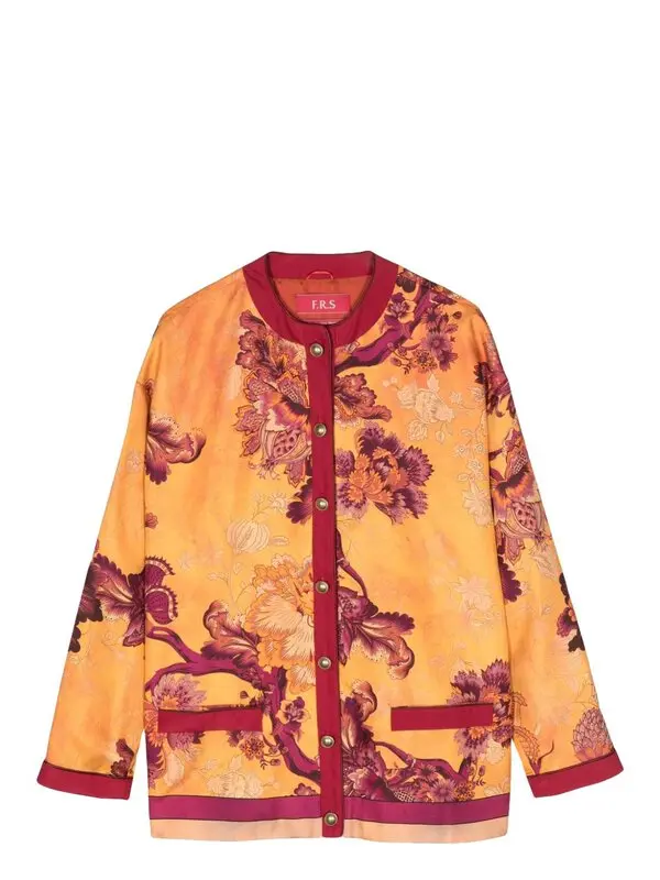 F.R.S FOR RESTLESS SLEEPERS Graphic-print Silk Jacket - Orange