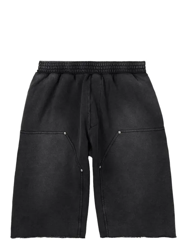 Givenchy Wide-leg Cotton-jersey Shorts - Black