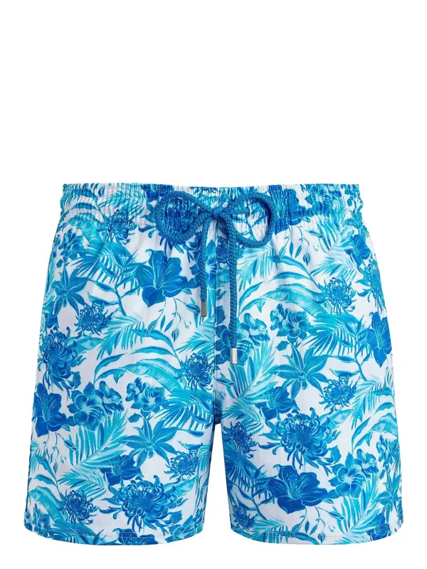 Vilebrequin Floral-print Swim Shorts - Blue