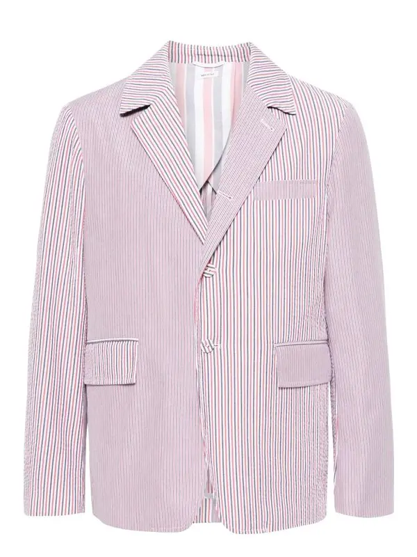 Thom Browne Striped Single-breasted Blazer - Red