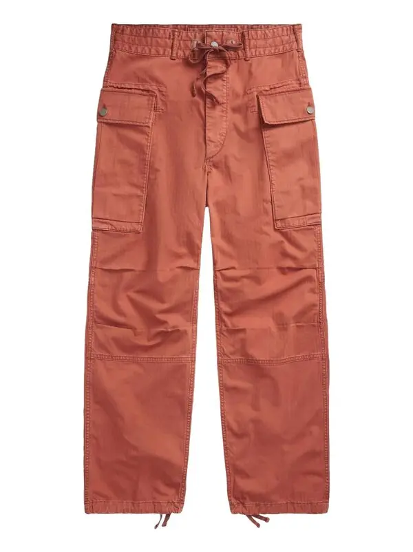 Ralph Lauren Straight-leg Cotton Cargo Trousers - Orange