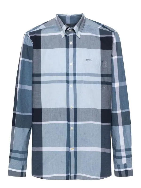 Barbour Checked Cotton Shirt - Blue