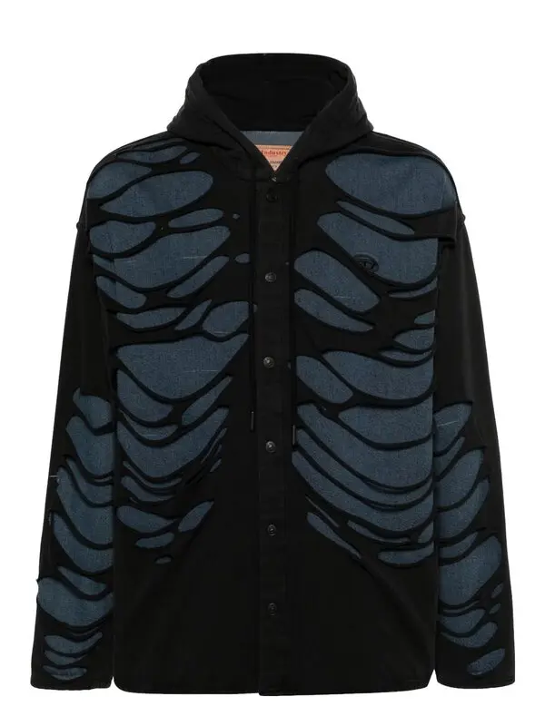 DIESEL® D-dewny-hood-s Distressed Shirt - Blue