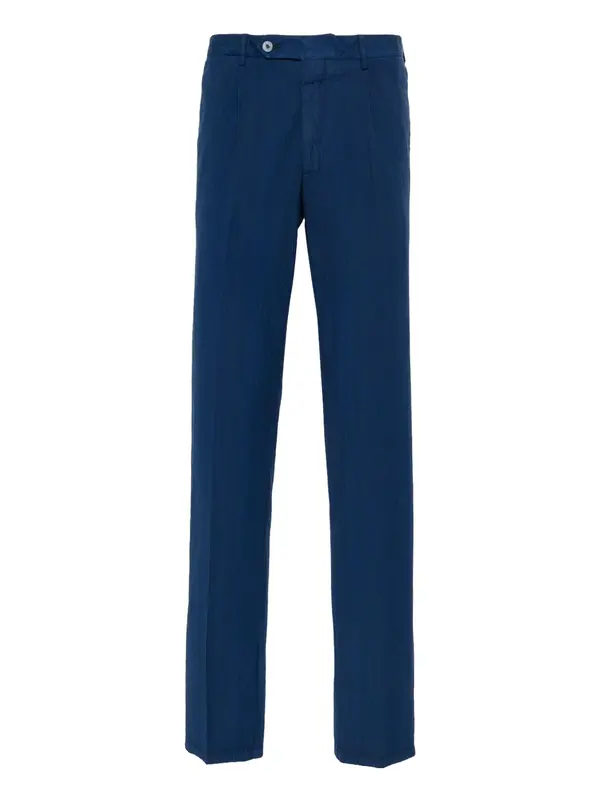 ROTA Seersucker Slim-cut Trousers - Blue