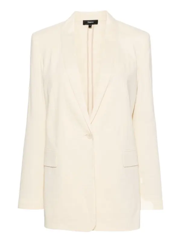 Theory Shawl-lapels Single-breasted Blazer - Neutrals