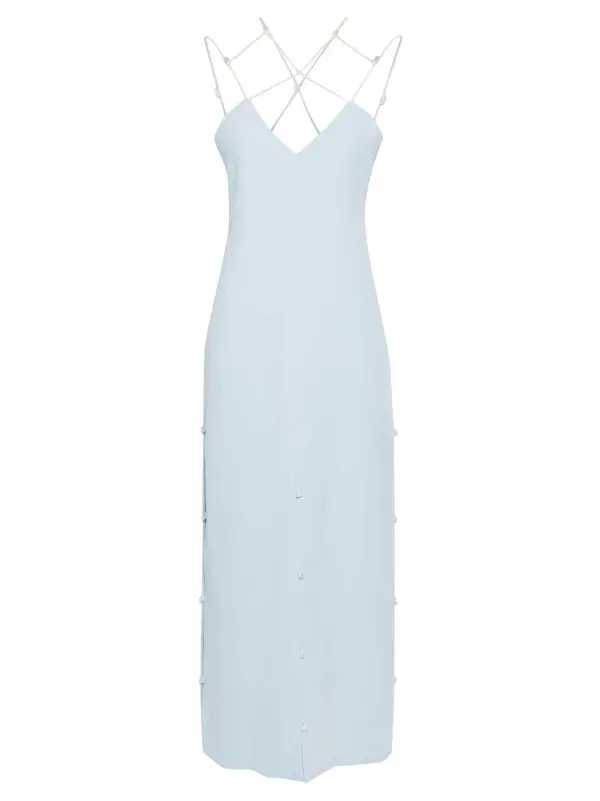 Stine Goya Christabel Crepe Maxi Dress - Blue