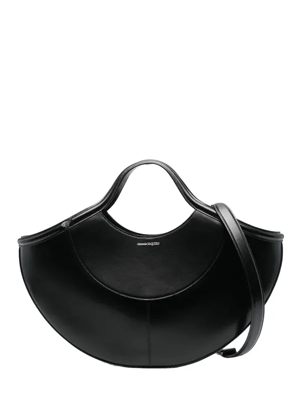 Alexander McQueen Cove Leather Tote Bag - Black