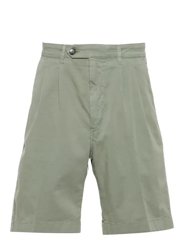 Canali Mid-rise Chino Shorts - Green