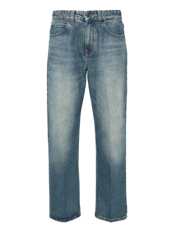 Victoria Beckham Mid-rise Straight-leg Jeans - Blue