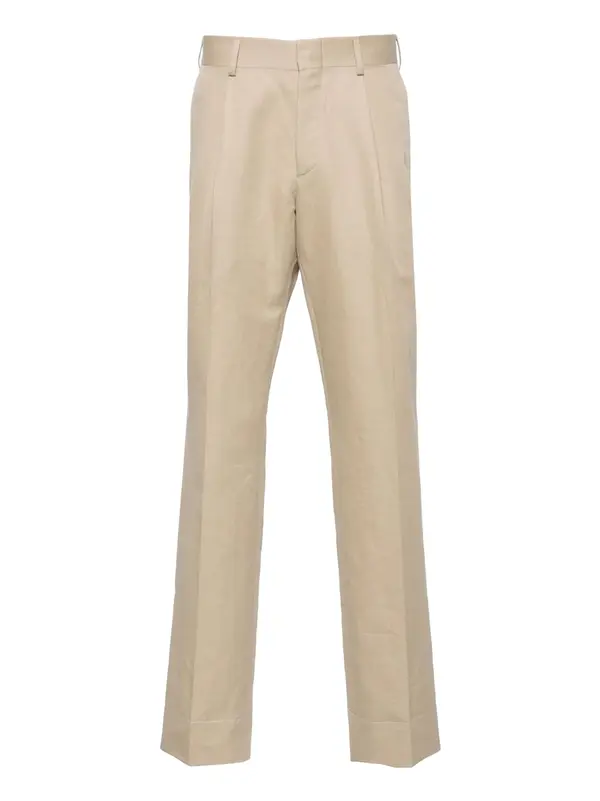 Brioni Mid-rise Tailored Trousers - Neutrals