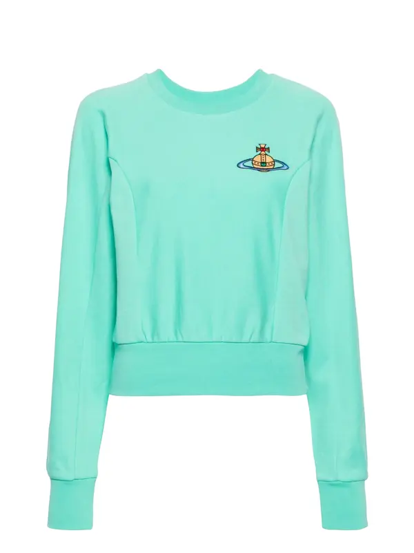 VIVIENNE WESTWOOD Orb-embroidered Sweatshirt - Green