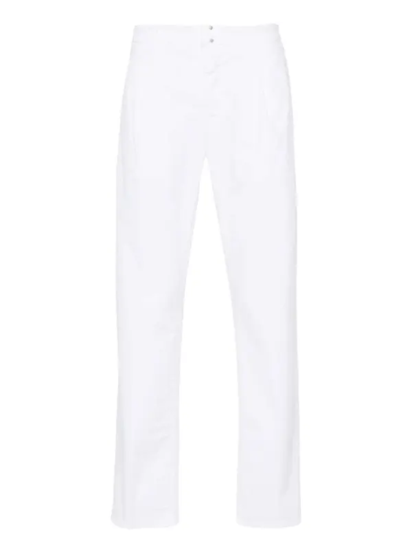 Incotex Mid-waist Tapered Trousers - White