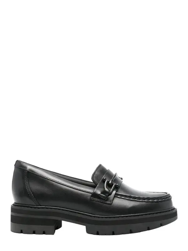 Clarks Orianna Bit Leather Loafers - Black