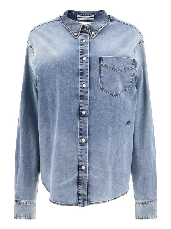 Jacob Cohen Cut-out Shirt - Light Blue