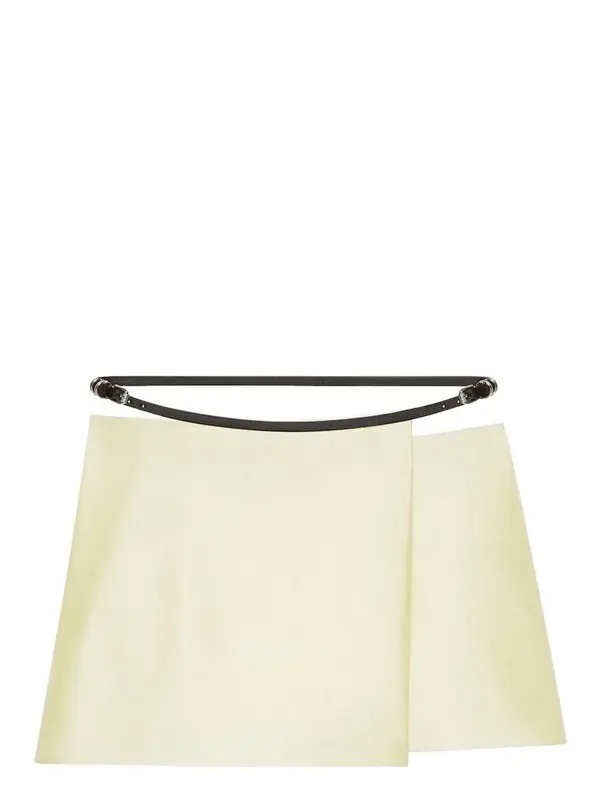 Givenchy Mini Silk Wrap Skirt - Beige