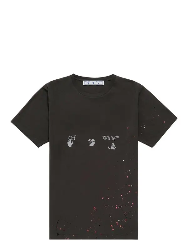 Off-White Vintage Paint Splatter Short-sleeve Tee 'magnet - White