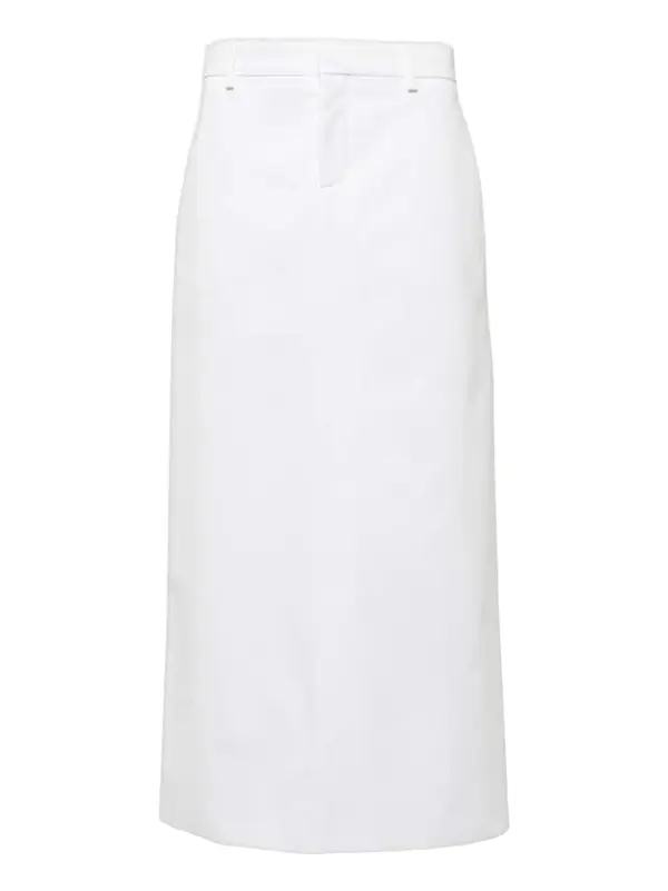 Valentino Garavani Cotton Poplin Maxi Skirt - White