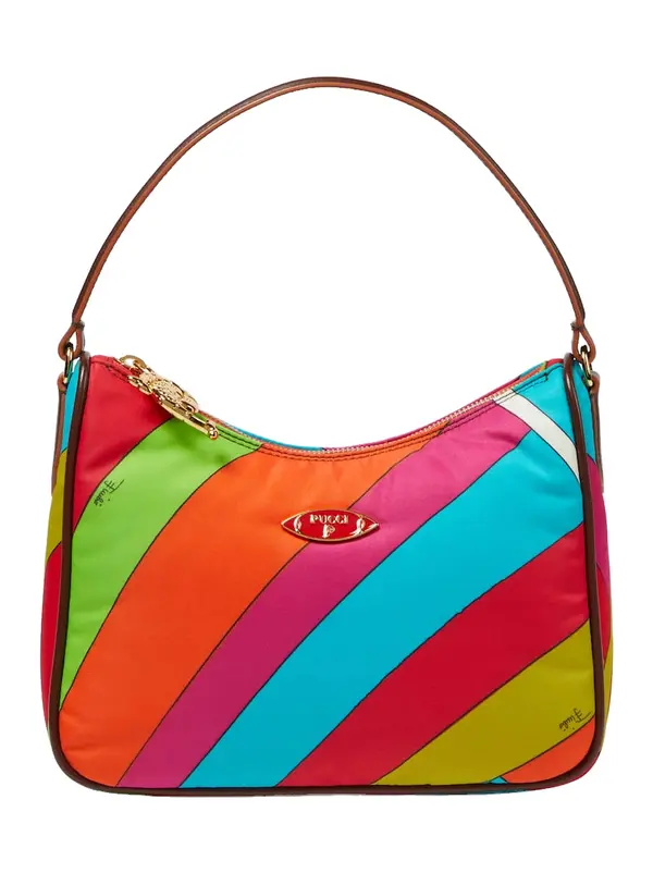 Emilio Pucci Iride Small Leather-trimmed Shoulder Bag - Multicoloured