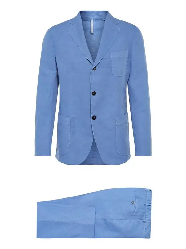 SLOWEAR Hemp And Cotton Suit - Blue
