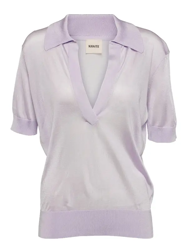 Khaite Julita Jersey Top - Purple