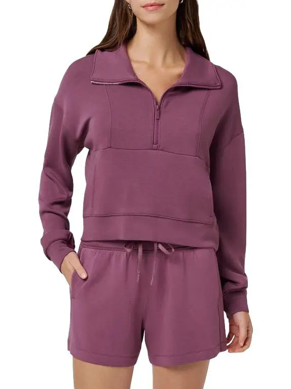 Travis Mathew Skyloft Half-zip Top - Damson