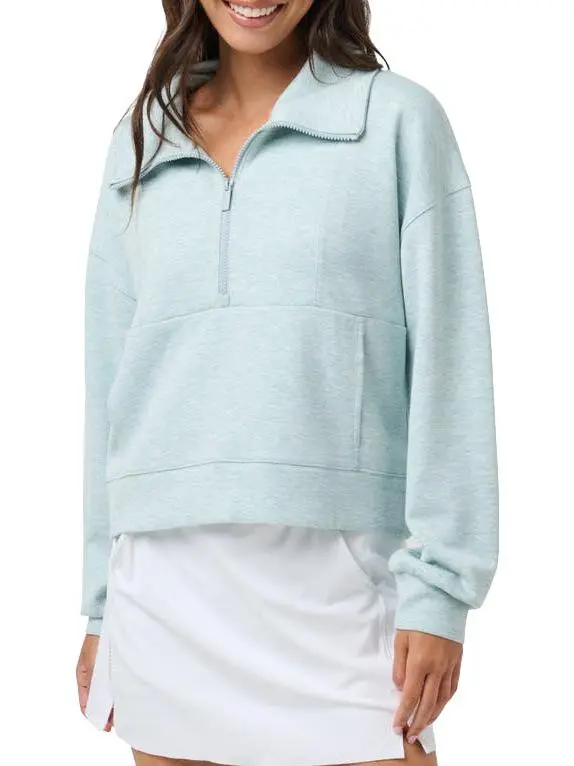 Travis Mathew Skyloft Half-zip Top - Heather Ether