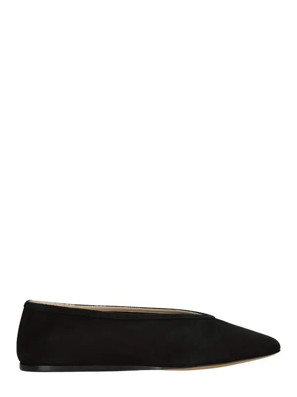 Le Monde Beryl Suede Luna Ballet Flats - Black