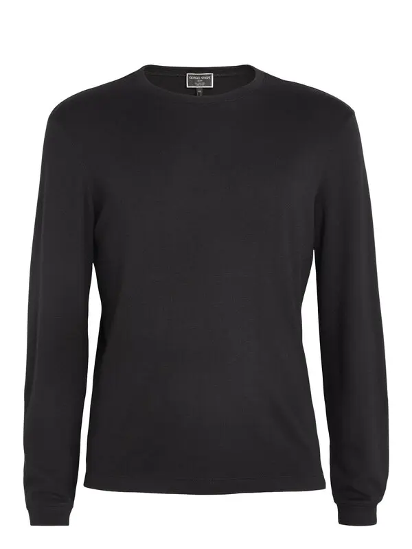 Giorgio Armani Cashmere Crew-neck Sweater - Black