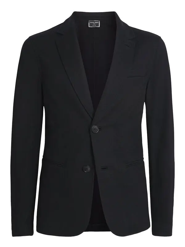 Giorgio Armani Cashmere Single-breasted Blazer - Black