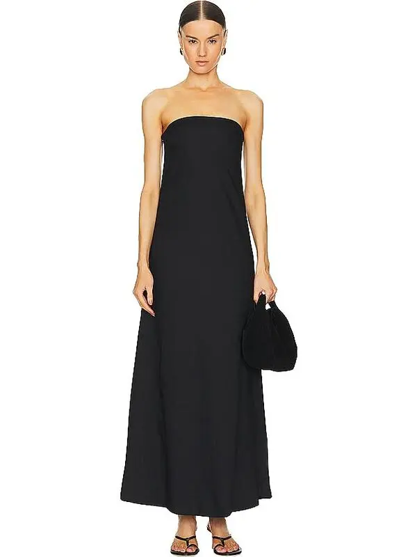 AEXAE Column Maxi Dress - Black