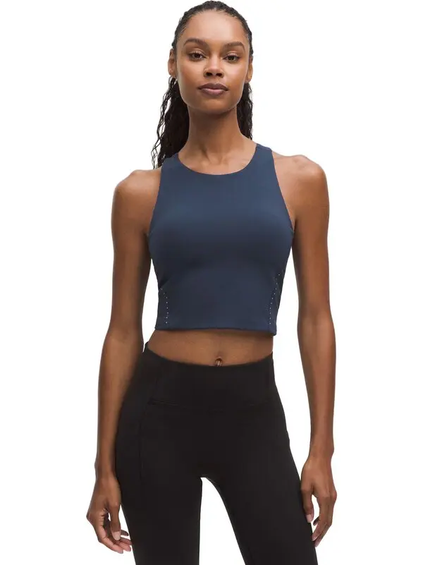 Lululemon Swift Speed Cropped Tank Top - Club Blue