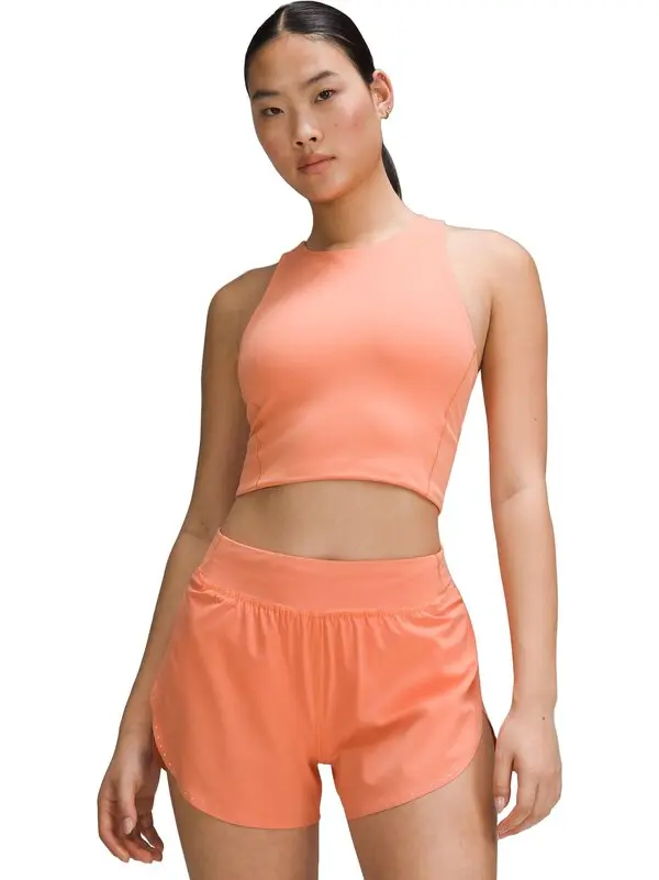 Lululemon Swift Speed Cropped Tank Top - Coral Kiss