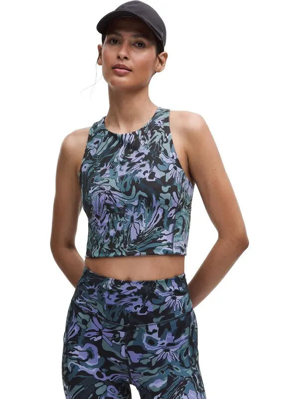 Lululemon Swift Speed Cropped Tank Top - Flower Meld Multi