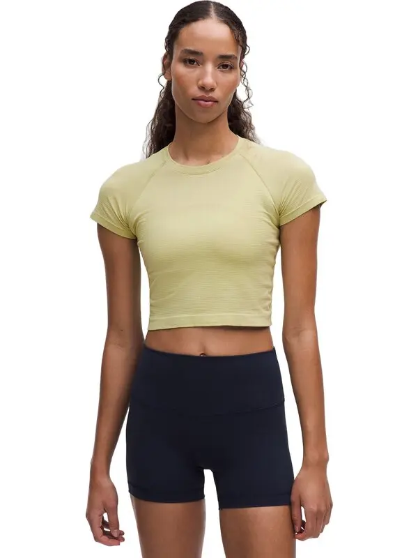 Lululemon Swiftly Tech Cropped Short-sleeve Shirt 2.0 - Honeydew/honeydew