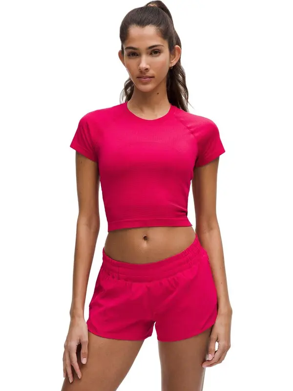 Lululemon Swiftly Tech Cropped Short-sleeve Shirt 2.0 - Pink Dragonfruit
