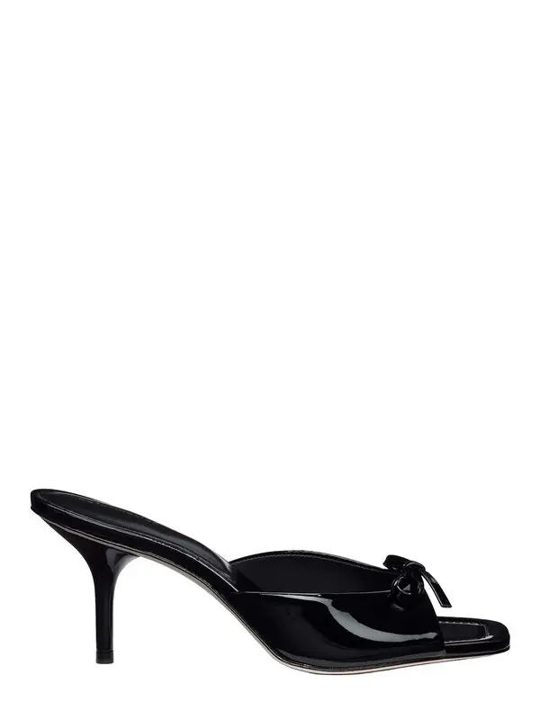REFORMATION Clementine Heeled Mule Sandal - Black