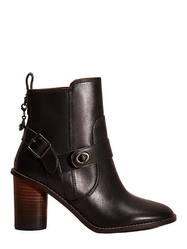 Coach Restored Moto Bootie Heel - Black